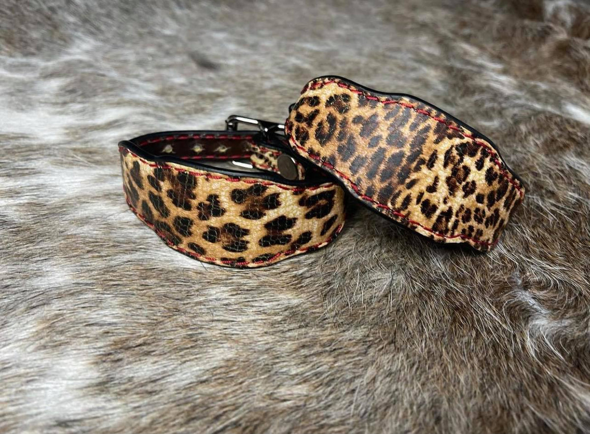 Stirrup Hobbles ~Rectangle Leopard with Red Stitch~ – Texas Bound Tack